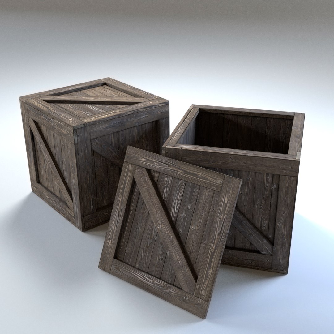 Wood crate open variation 3D model - TurboSquid 1232050