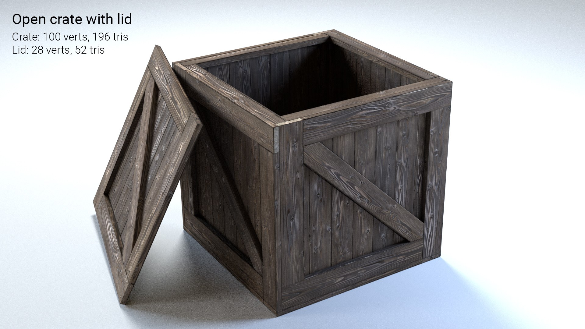 Wood crate open variation 3D model - TurboSquid 1232050