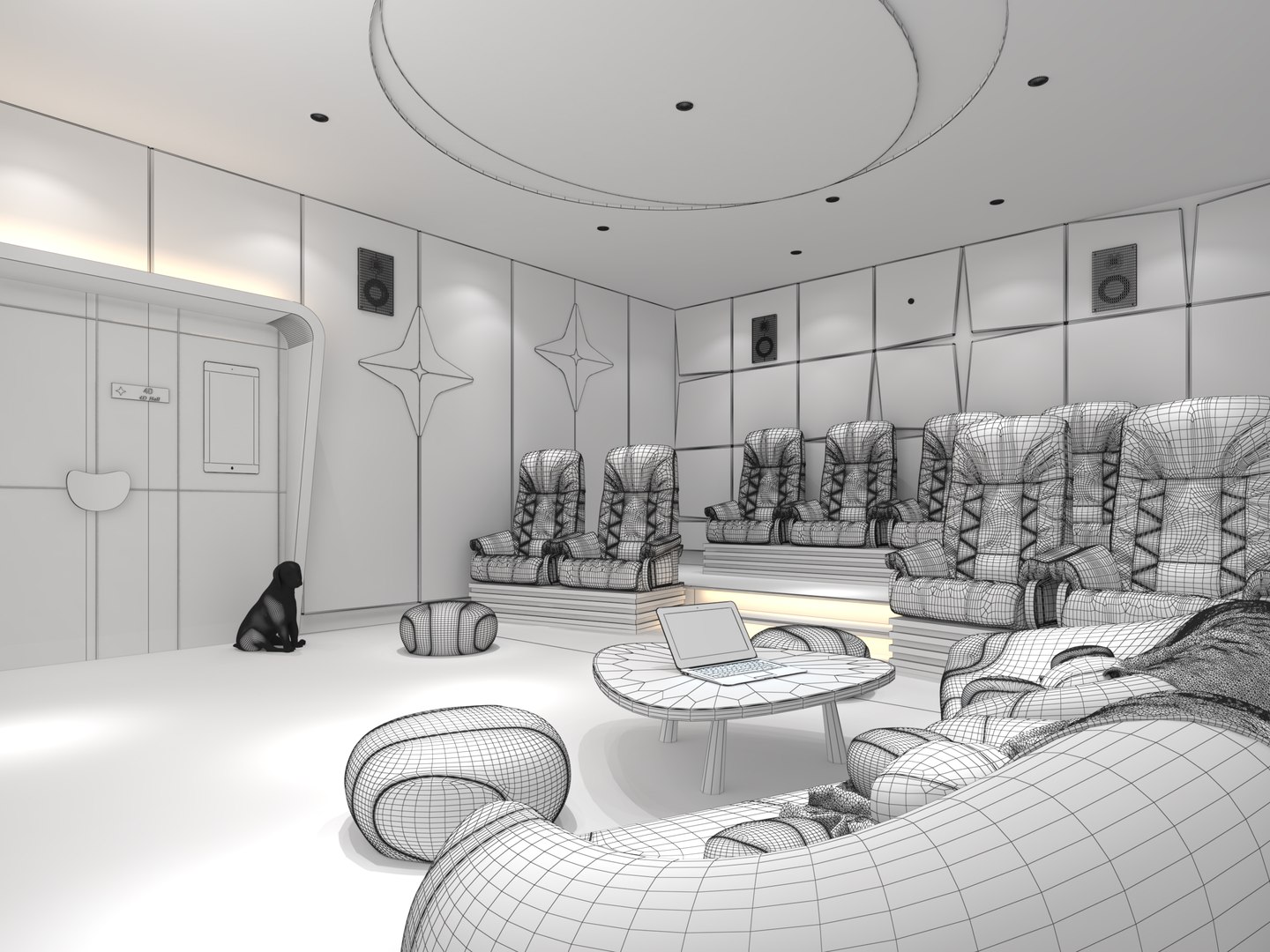 Movie Theater Interior Model - TurboSquid 1886623