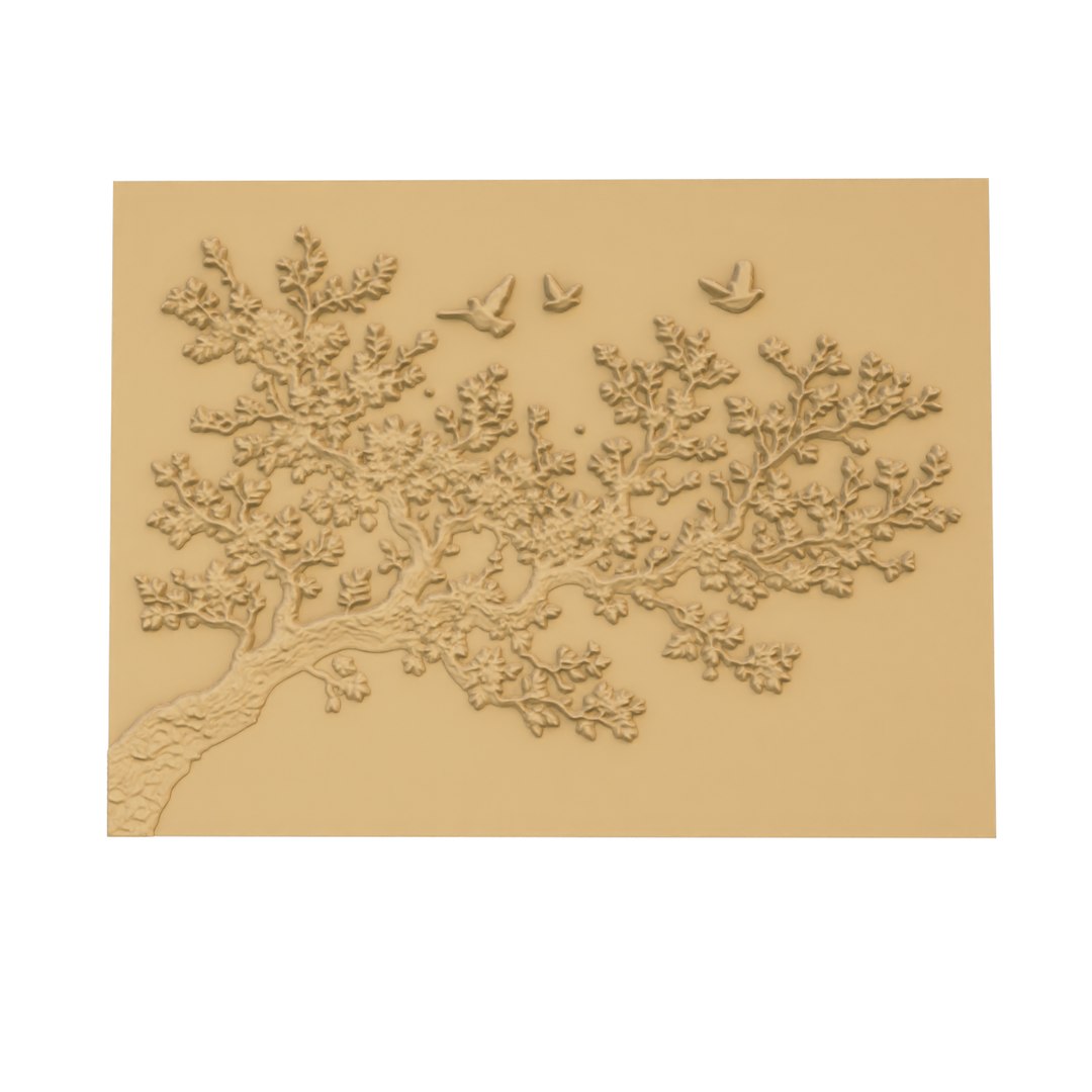 3D Modern Panel Wall Decor Set Wall Relief Mural CNC 124 - TurboSquid ...