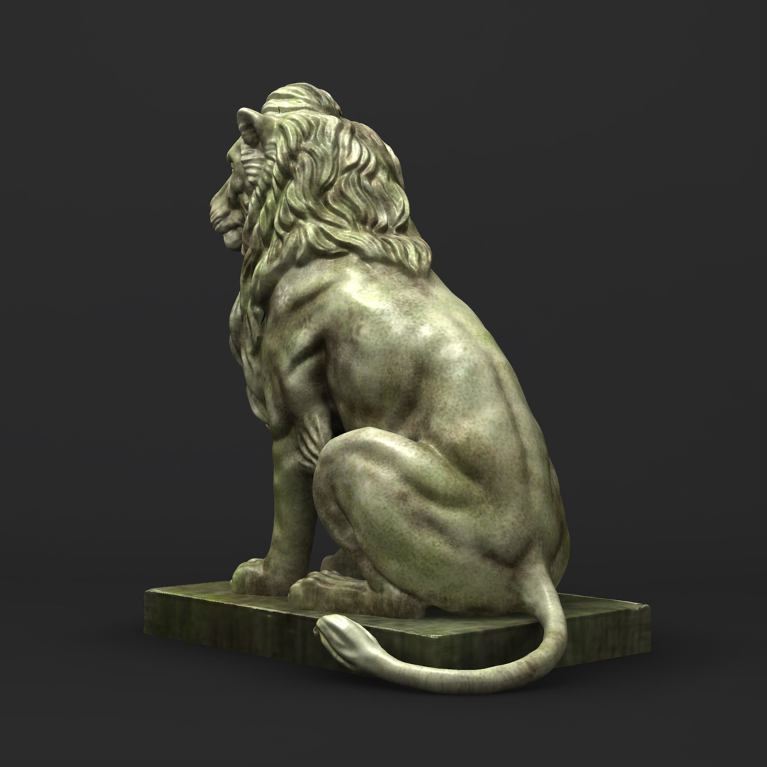 3d model stone lion