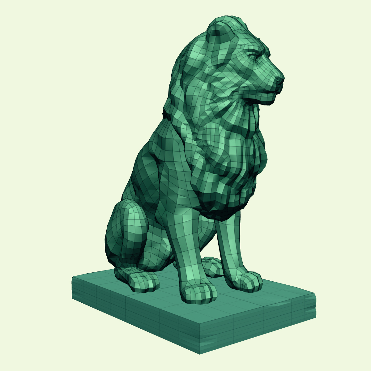 3d model stone lion
