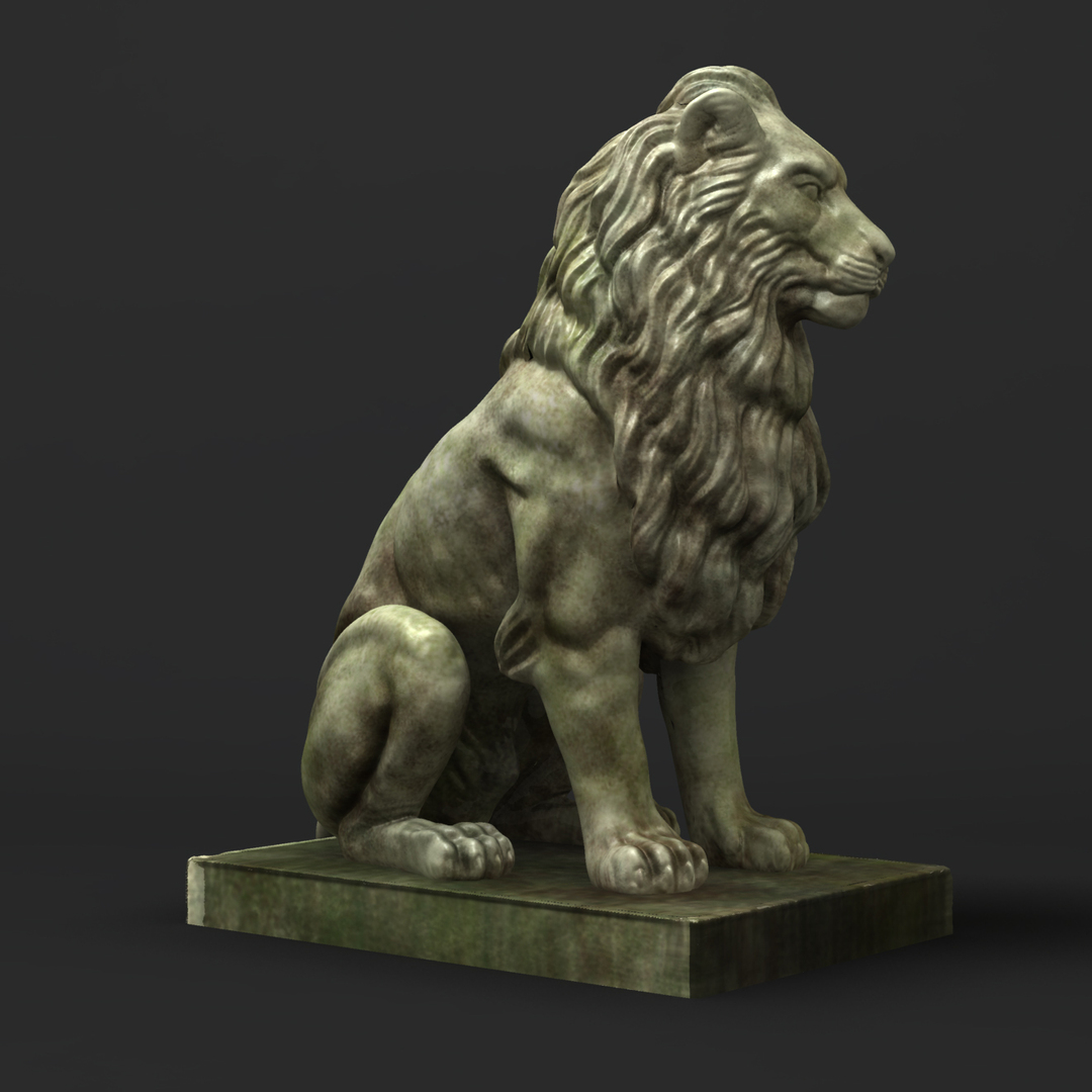 3d model stone lion