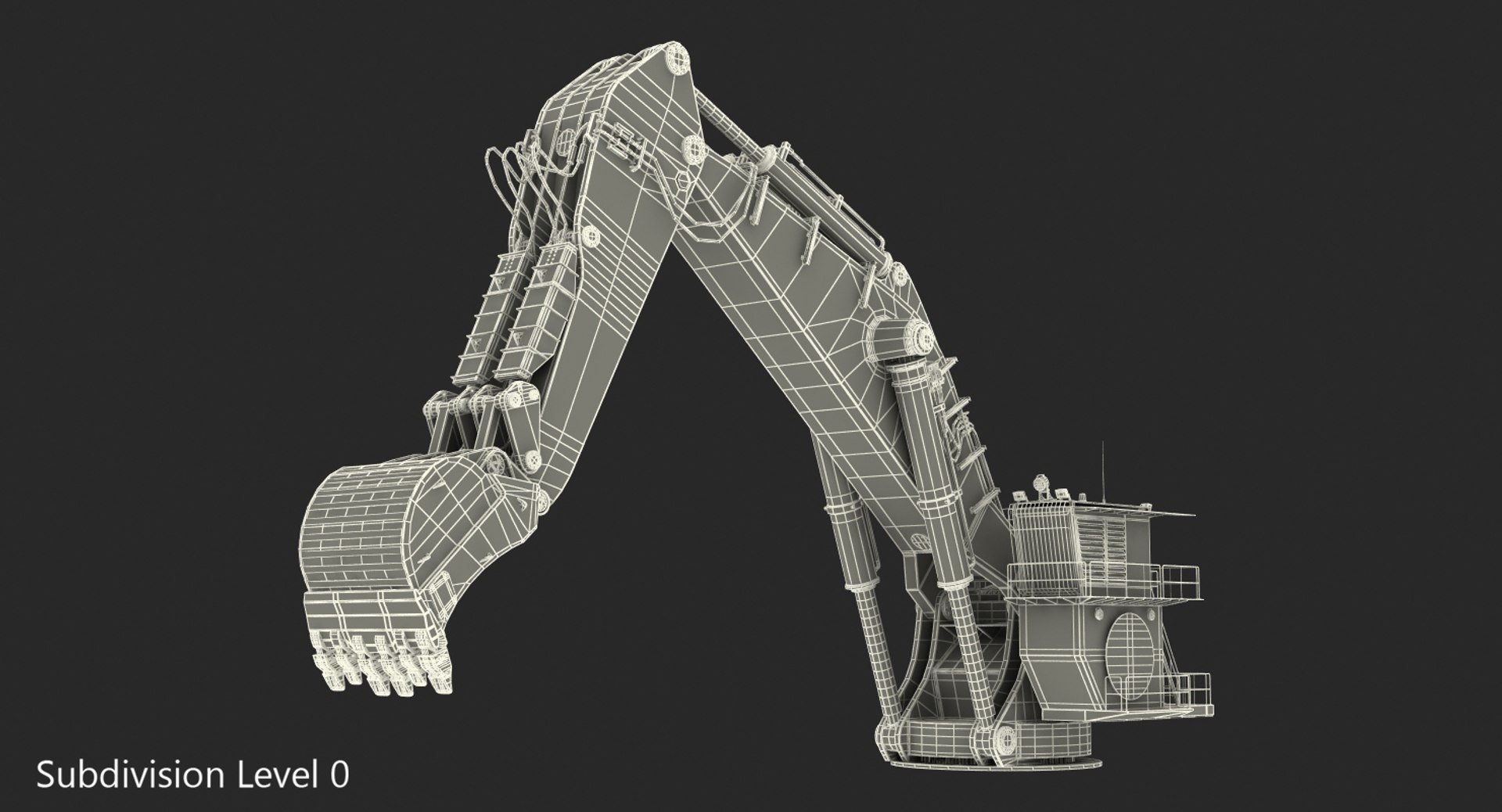 3D backhoe dredger 1100 rigged - TurboSquid 1255244