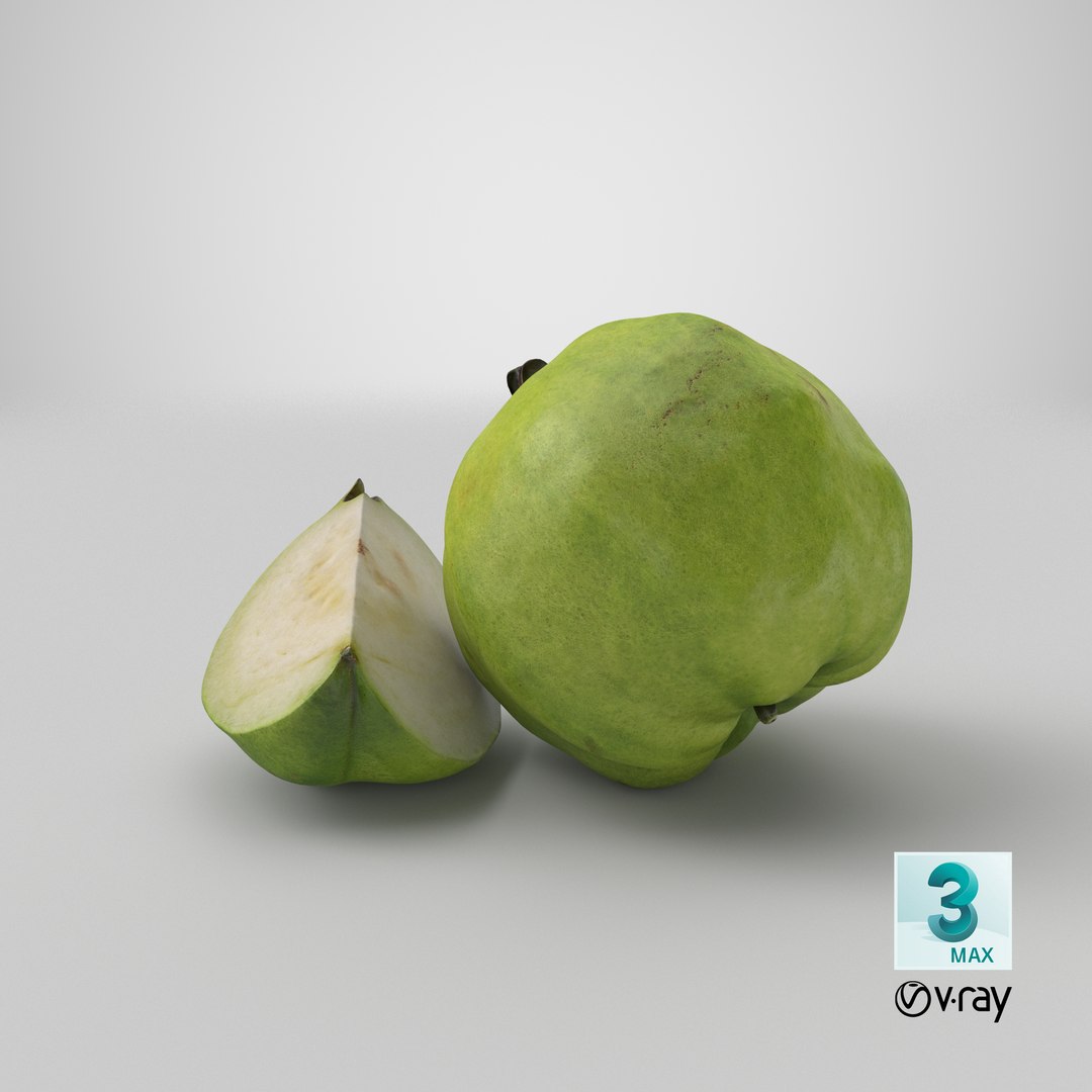 Whole Guava with Slice 3D model - TurboSquid 1763435