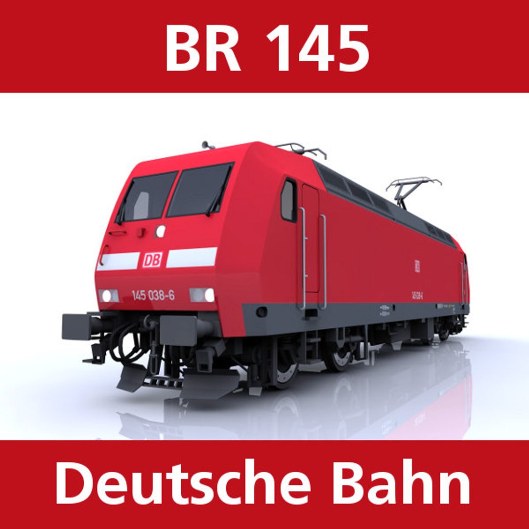 3d Model Br 145 Engine Cargo Trains