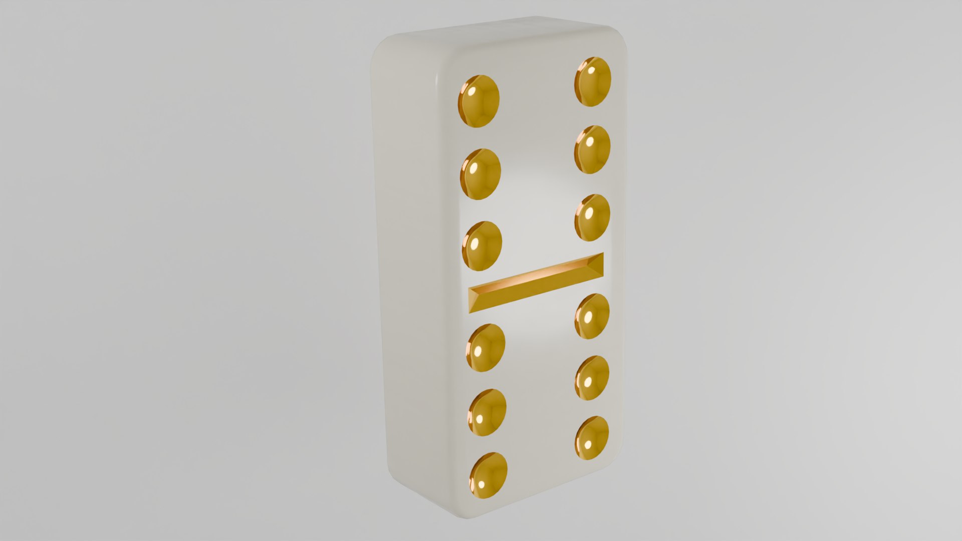 3D Ivory And Gold Domino Piece 28 - TurboSquid 2453277