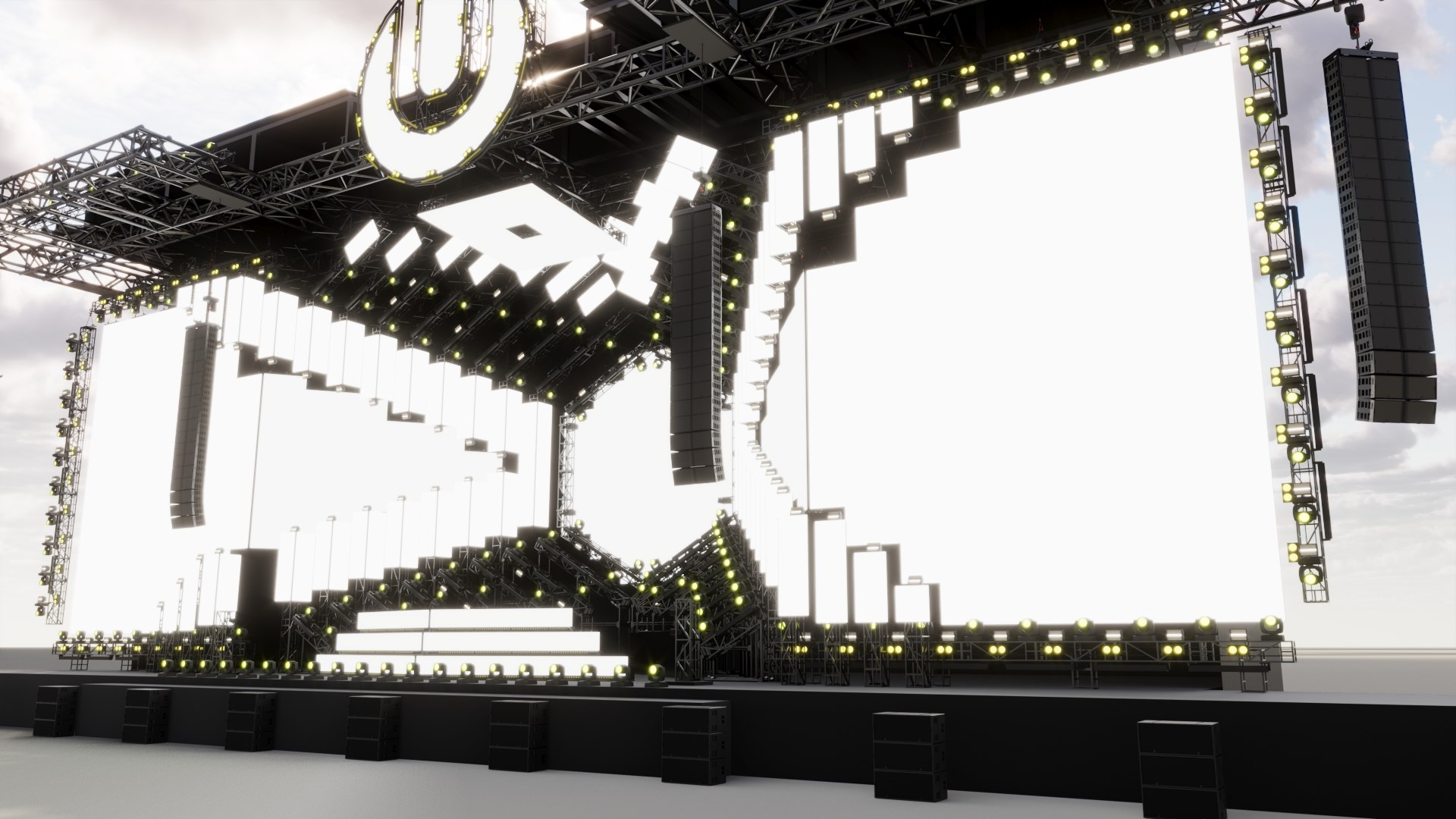 Ultra Music Festival 2018 Stage 3D Model - TurboSquid 2409032