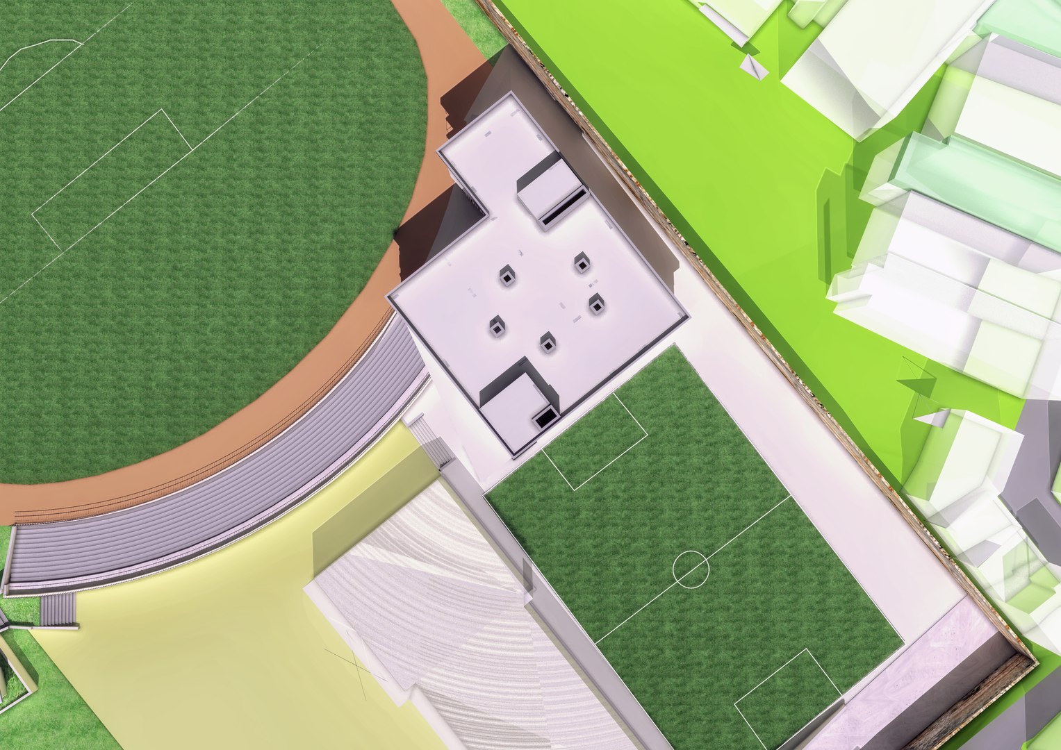 3D Football Administrative Building Facade Model - TurboSquid 1327147