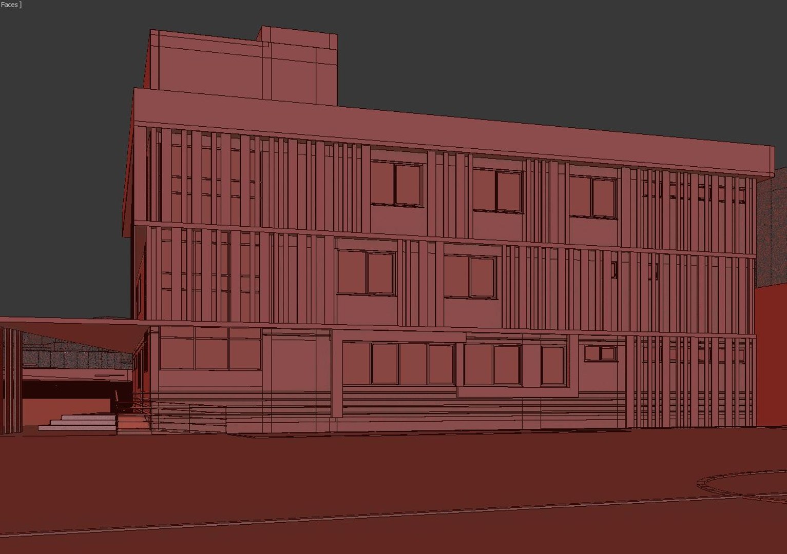 3D Football Administrative Building Facade Model - TurboSquid 1327147