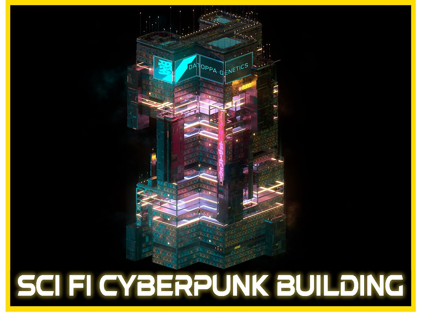 3D Sci-Fi Futuristic Cyberpunk Sci Fi City Building Skyscraper 06 Model ...