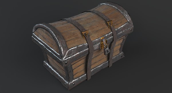 chest wooden 3d max