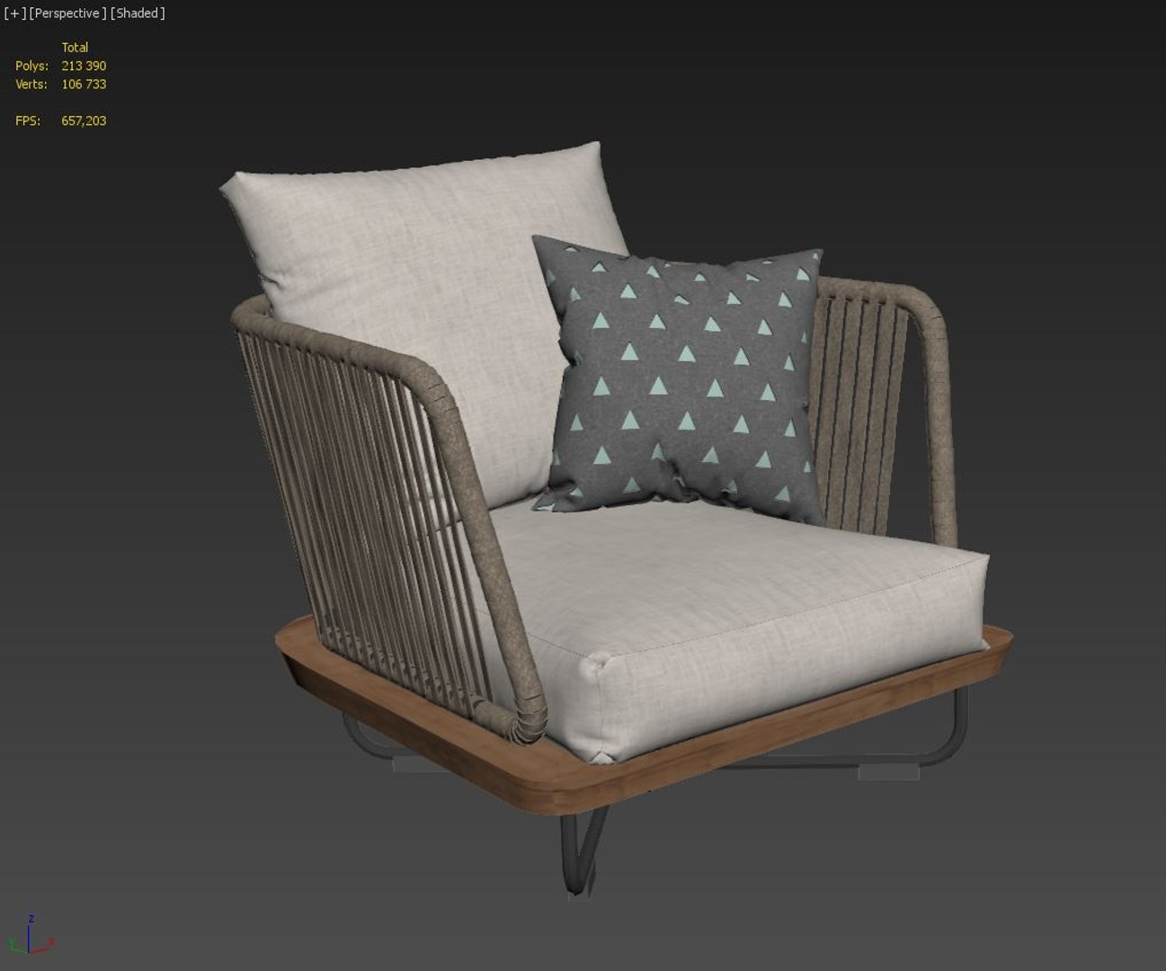 Minotti Sunray Armchair 3D Model - TurboSquid 1631661