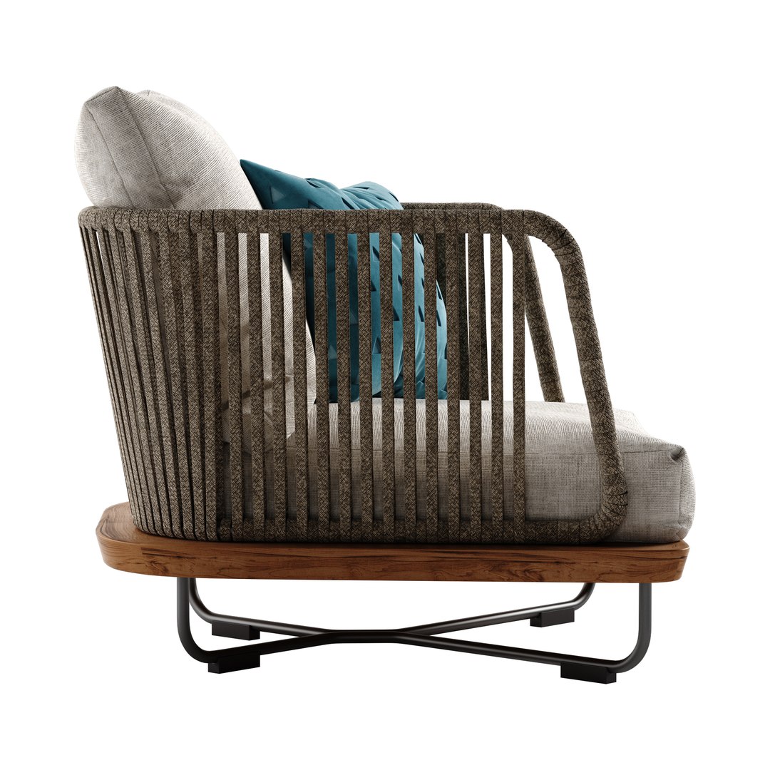 Minotti Sunray Armchair 3D Model - TurboSquid 1631661