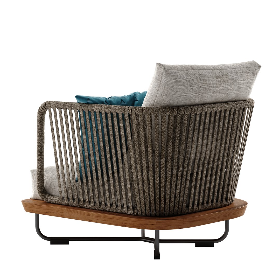 Minotti Sunray Armchair 3D Model - TurboSquid 1631661