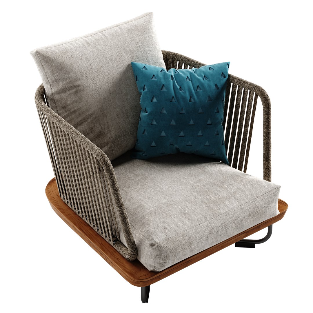 Minotti Sunray Armchair 3D Model - TurboSquid 1631661