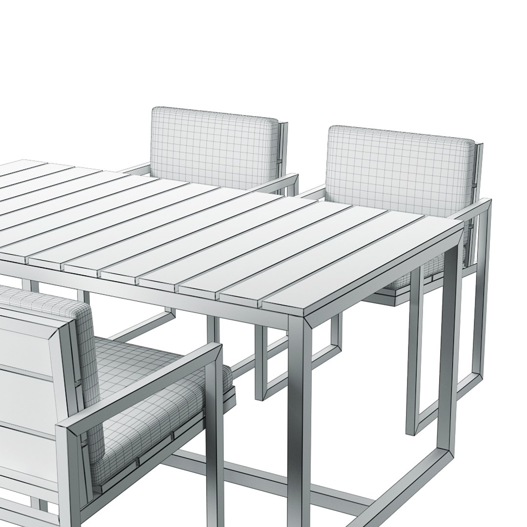 Garden Table 3D Model - TurboSquid 1464617