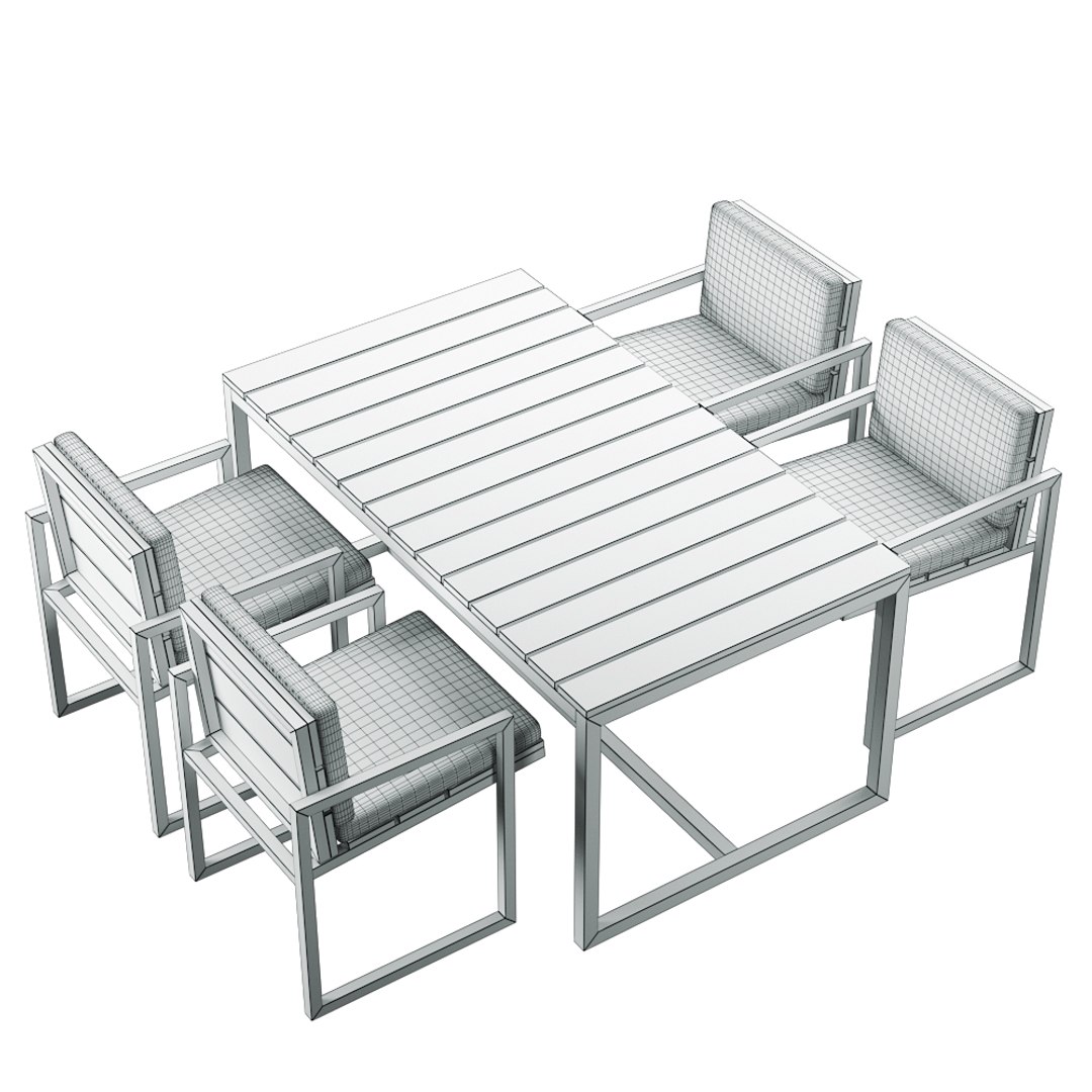 Garden Table 3D Model - TurboSquid 1464617