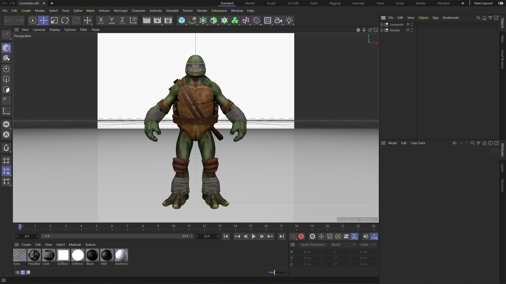 TMNT Leonardo 3D Model - TurboSquid 2346344
