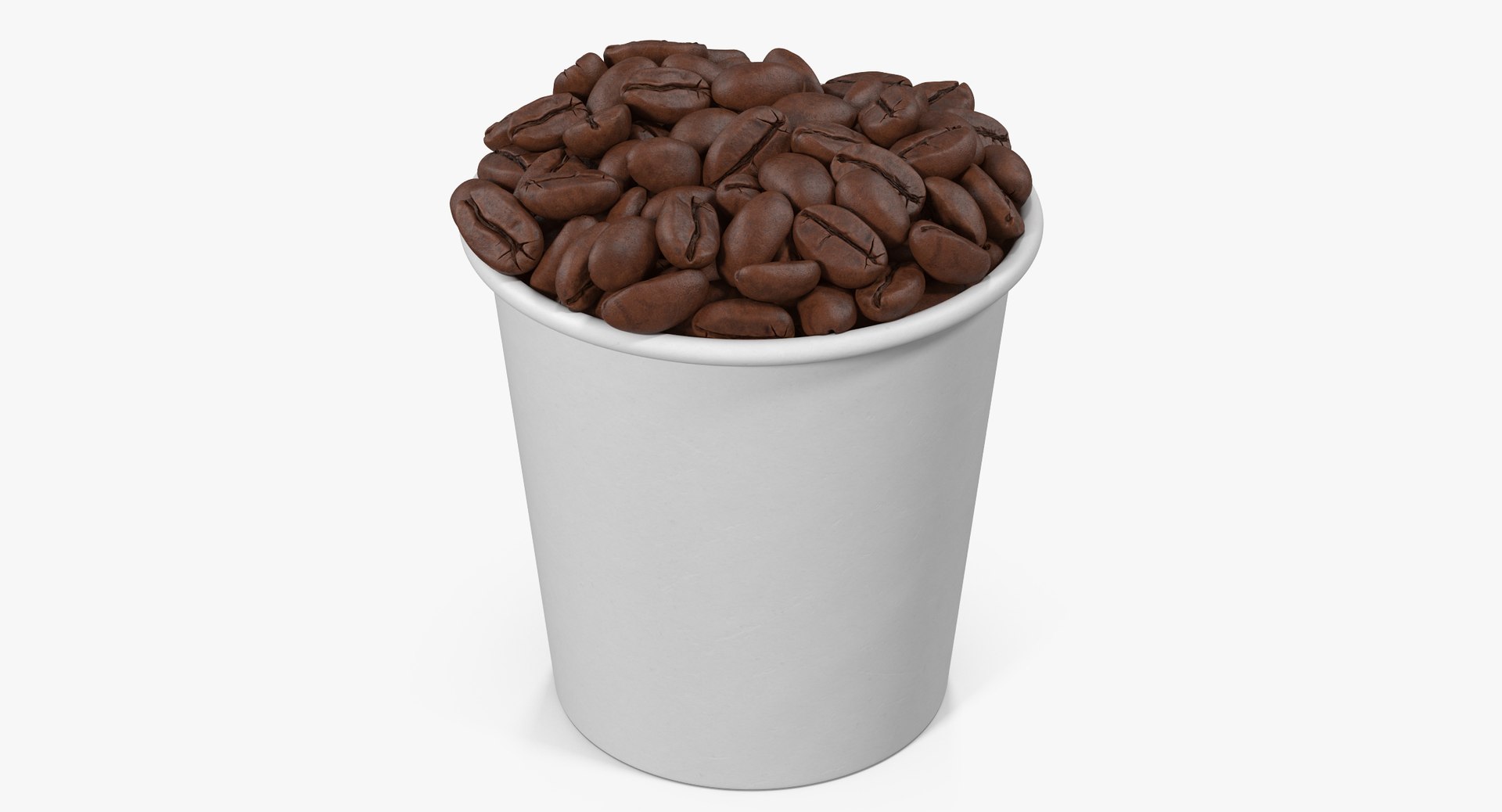 3D Model Coffee Beans Roasted Cup - TurboSquid 1427112