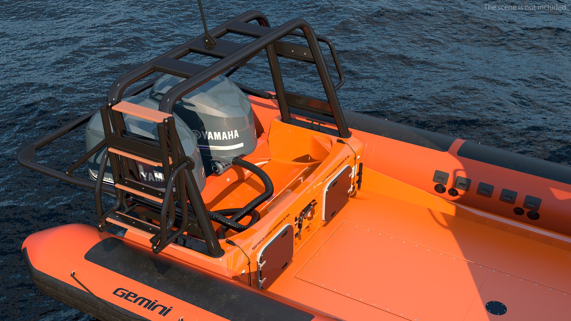 Waverider 1060 GRP Cabin Gemini Marin Orange Rigged for Cinema 4D 3D ...