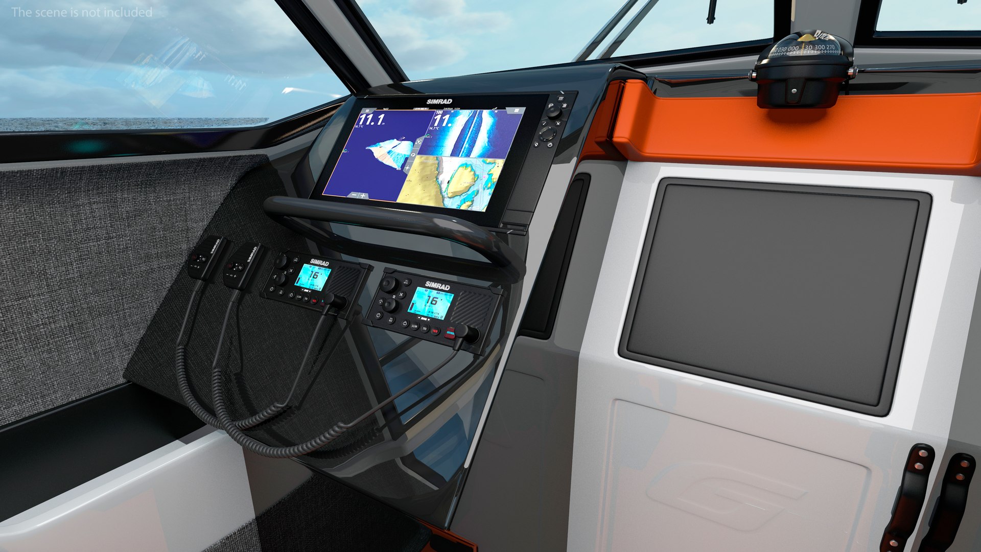 Waverider 1060 GRP Cabin Gemini Marin Orange Rigged For Cinema 4D 3D ...