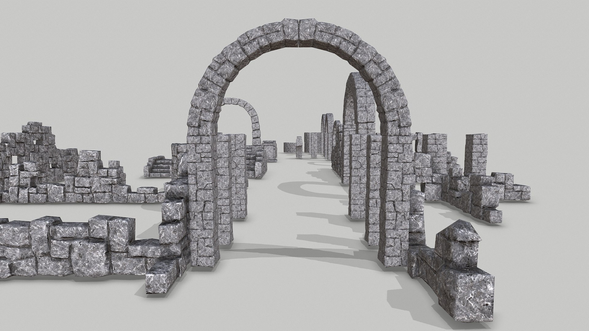 3D Ruin Set - TurboSquid 1748981