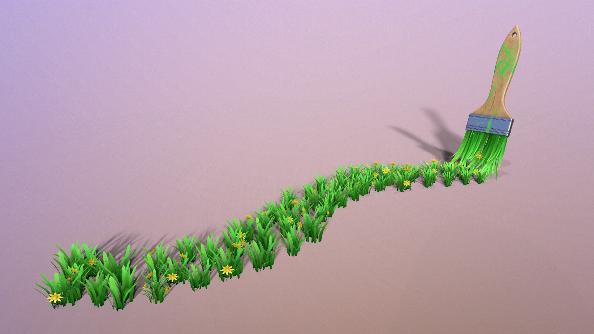 3D Stylized Grass Brush Model - TurboSquid 1518822