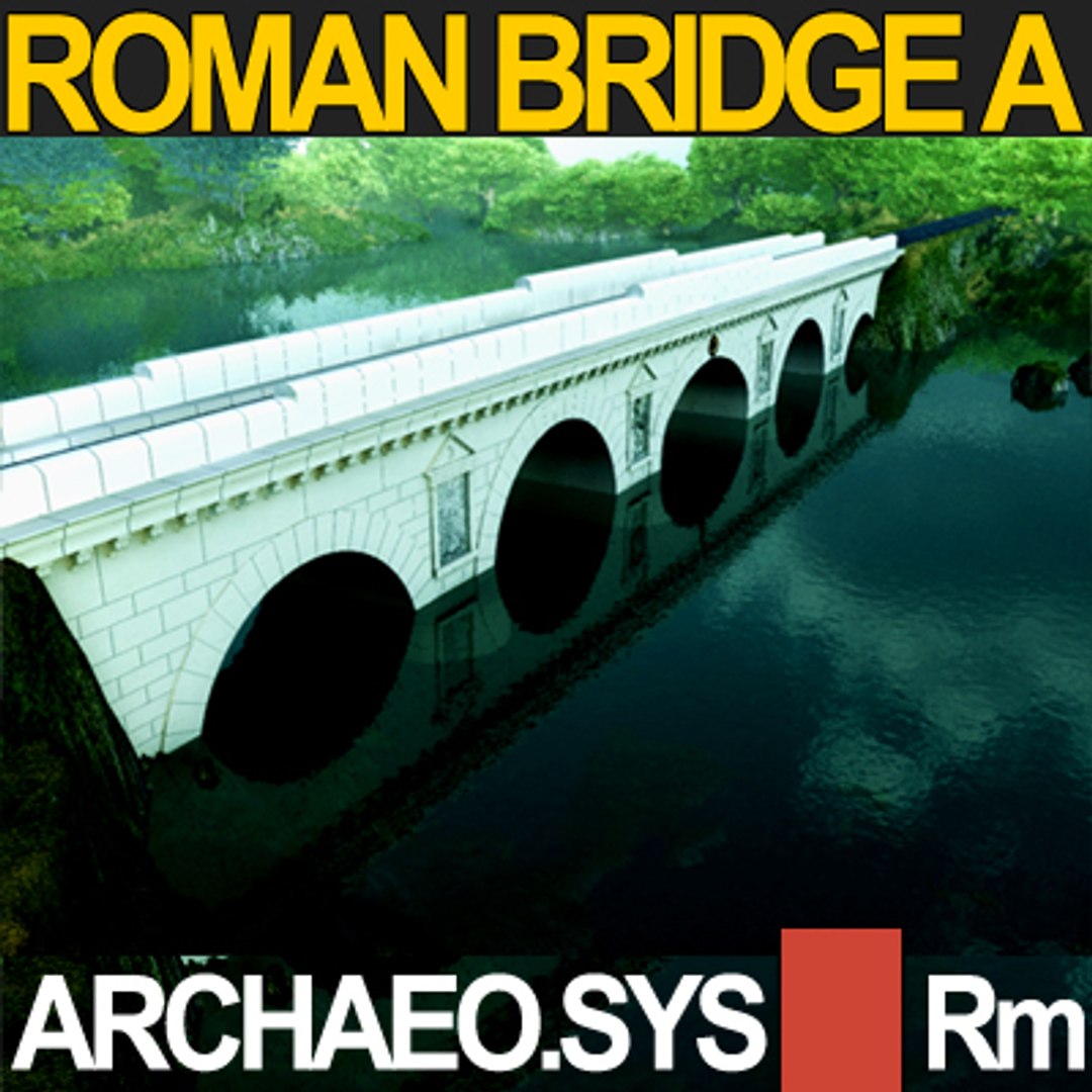 Ancient Roman Bridge Imperial Obj