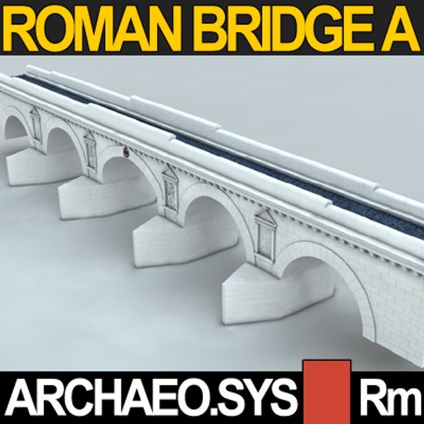 ancient roman bridge imperial obj