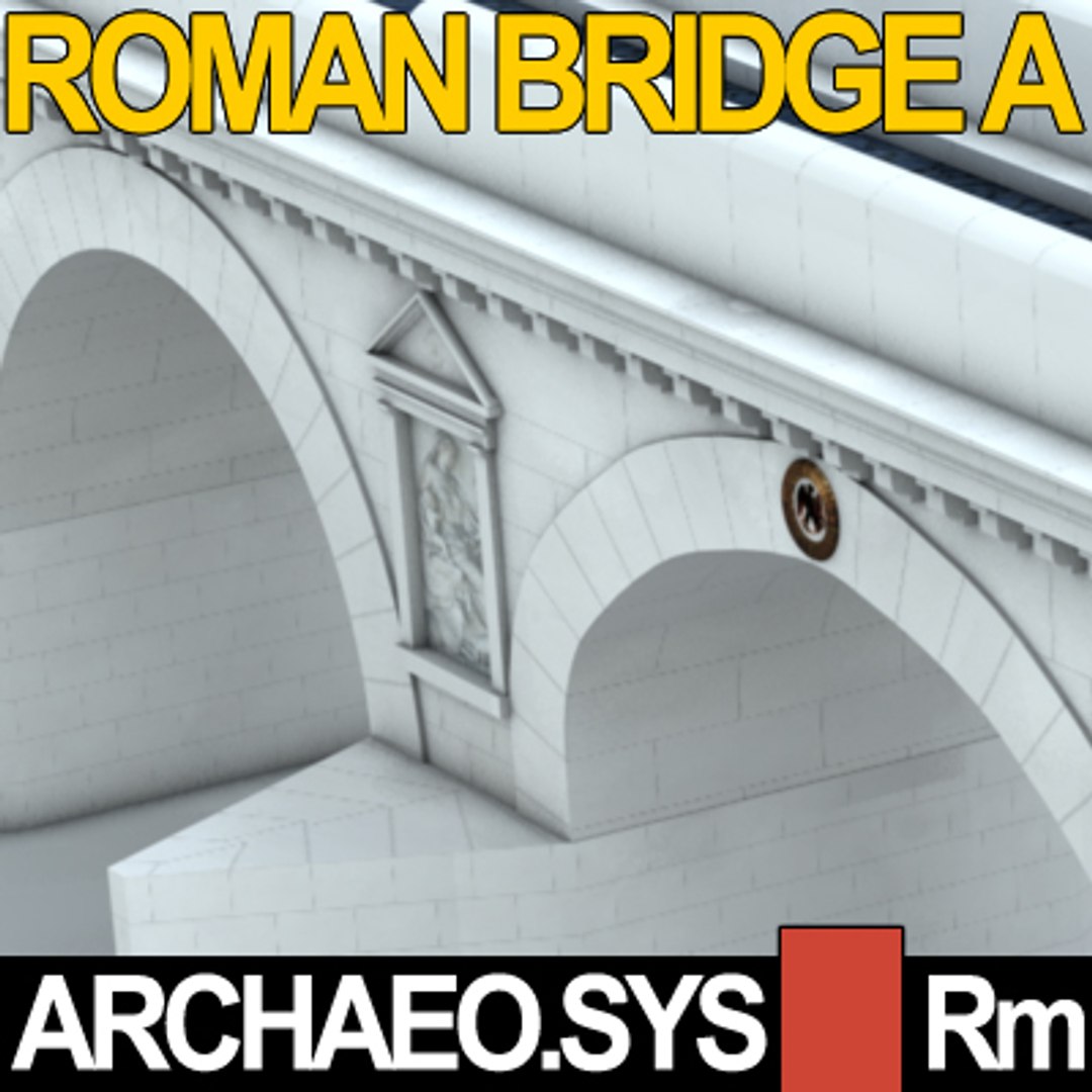 Ancient Roman Bridge Imperial Obj
