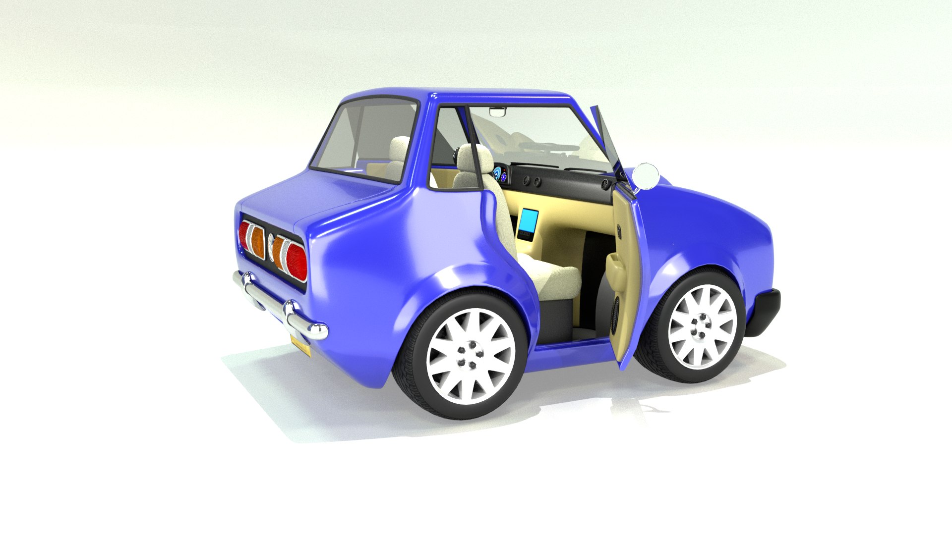 3D Cartoon Car 3D Model - TurboSquid 2334897