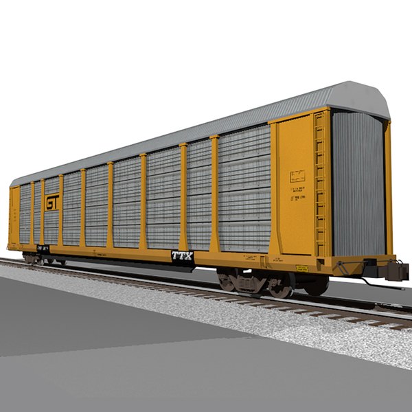 3d train car model