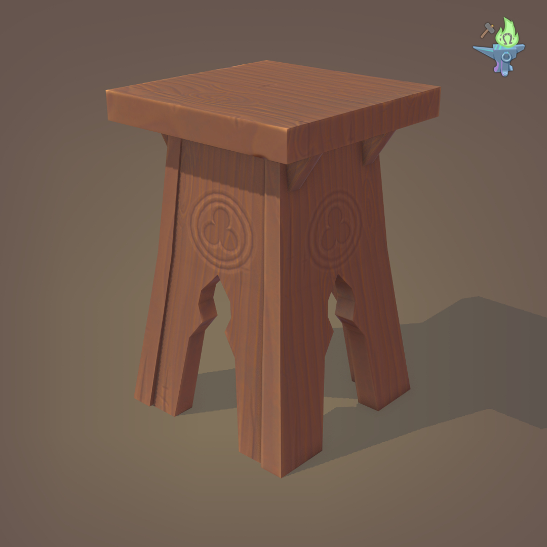 3D model stool tudor - TurboSquid 1348502