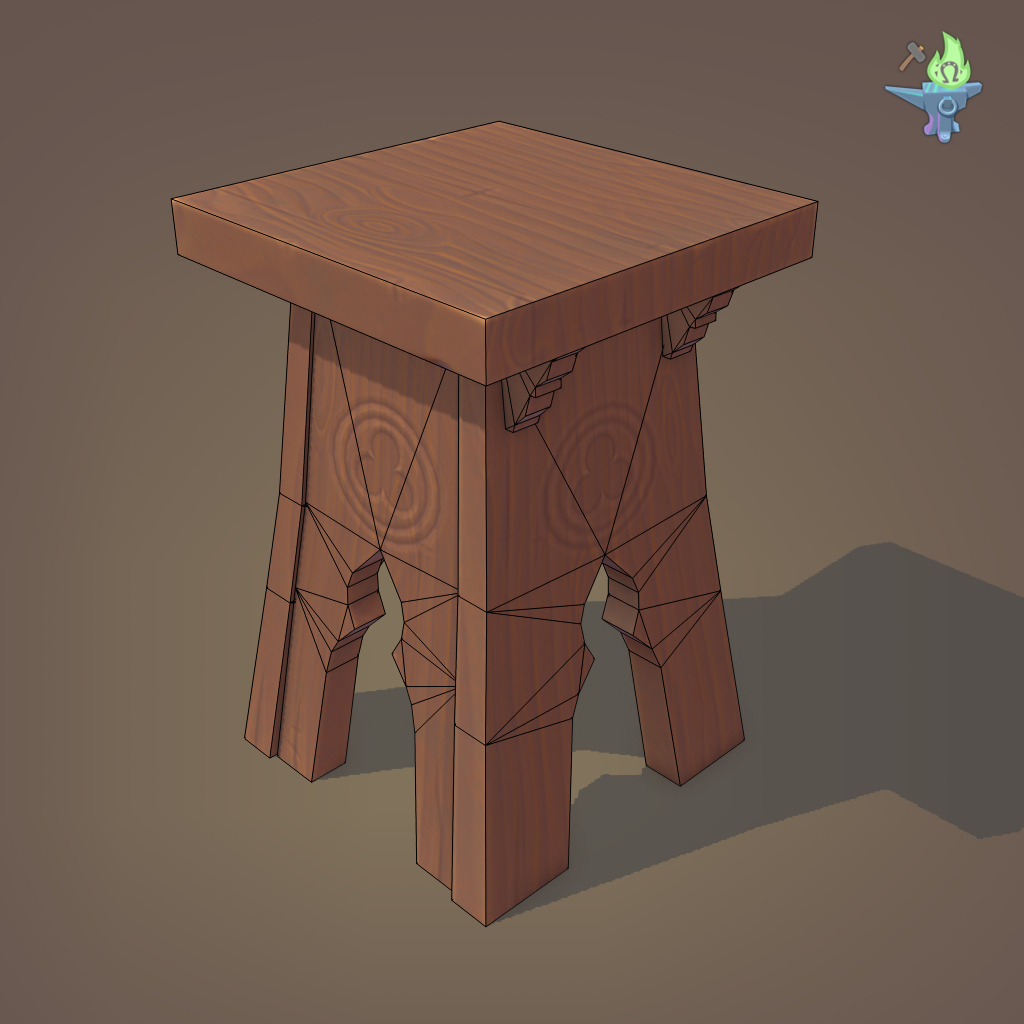3D model stool tudor - TurboSquid 1348502