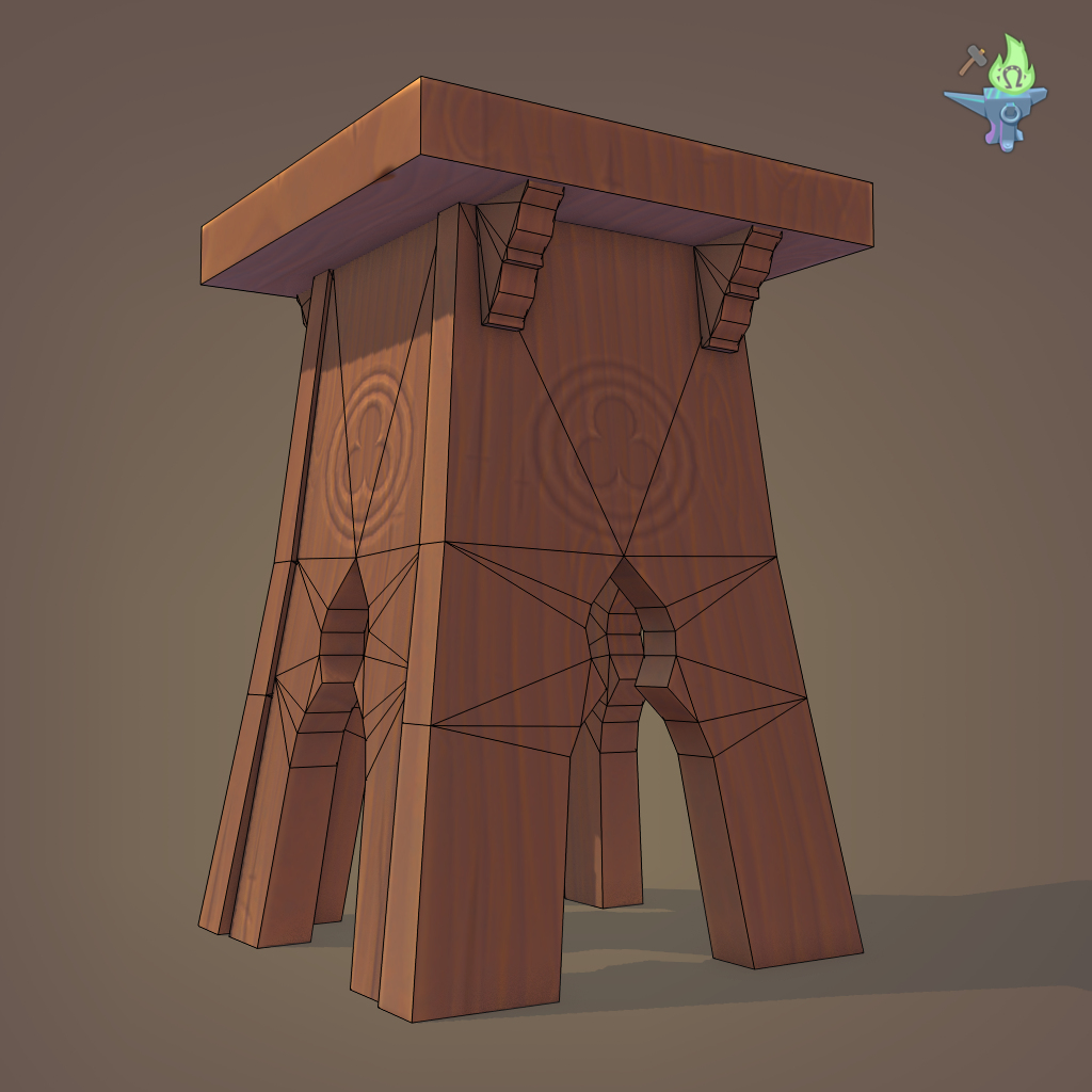 3D model stool tudor - TurboSquid 1348502