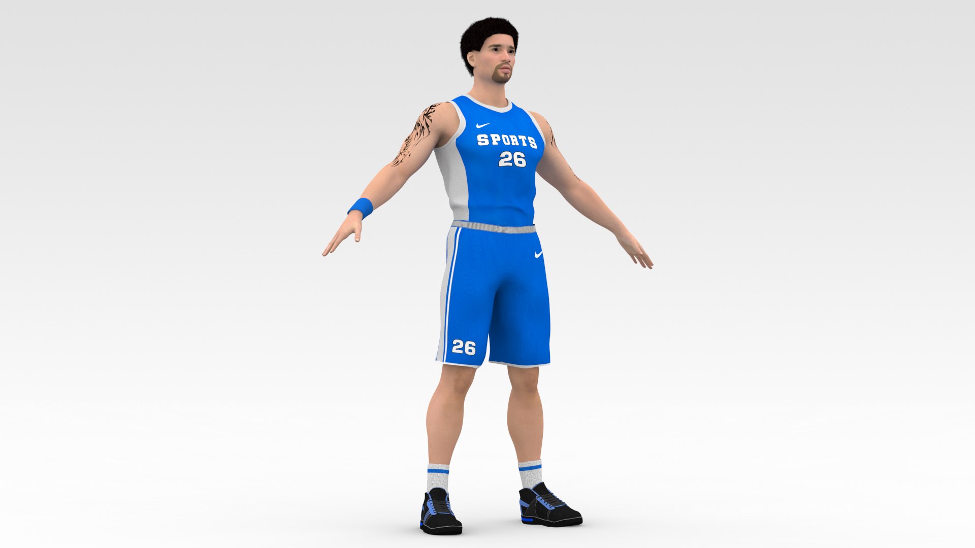 Basketball Player Blue Player 04 Model - TurboSquid 1772228