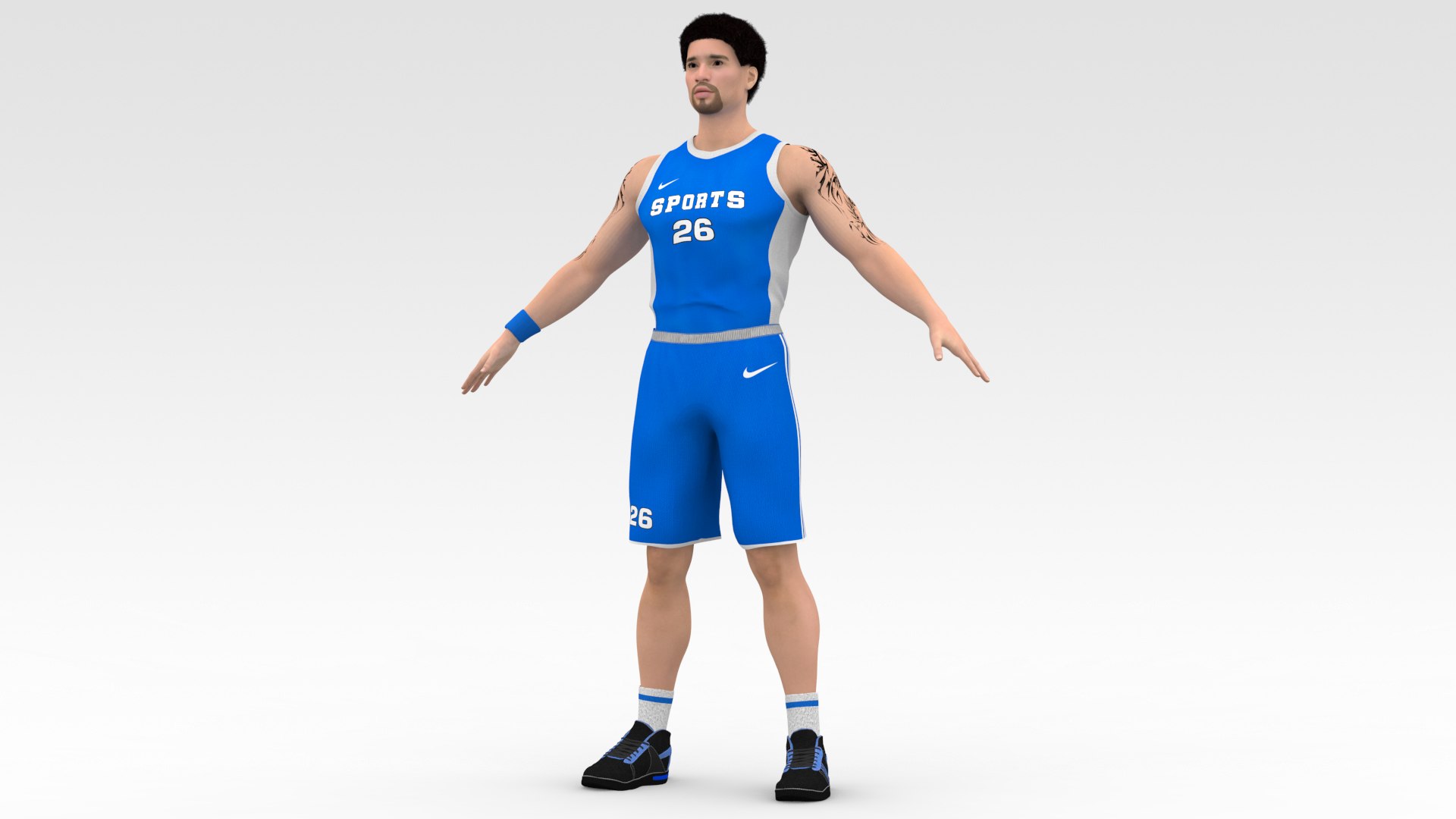 Basketball Player Blue Player 04 Model - TurboSquid 1772228