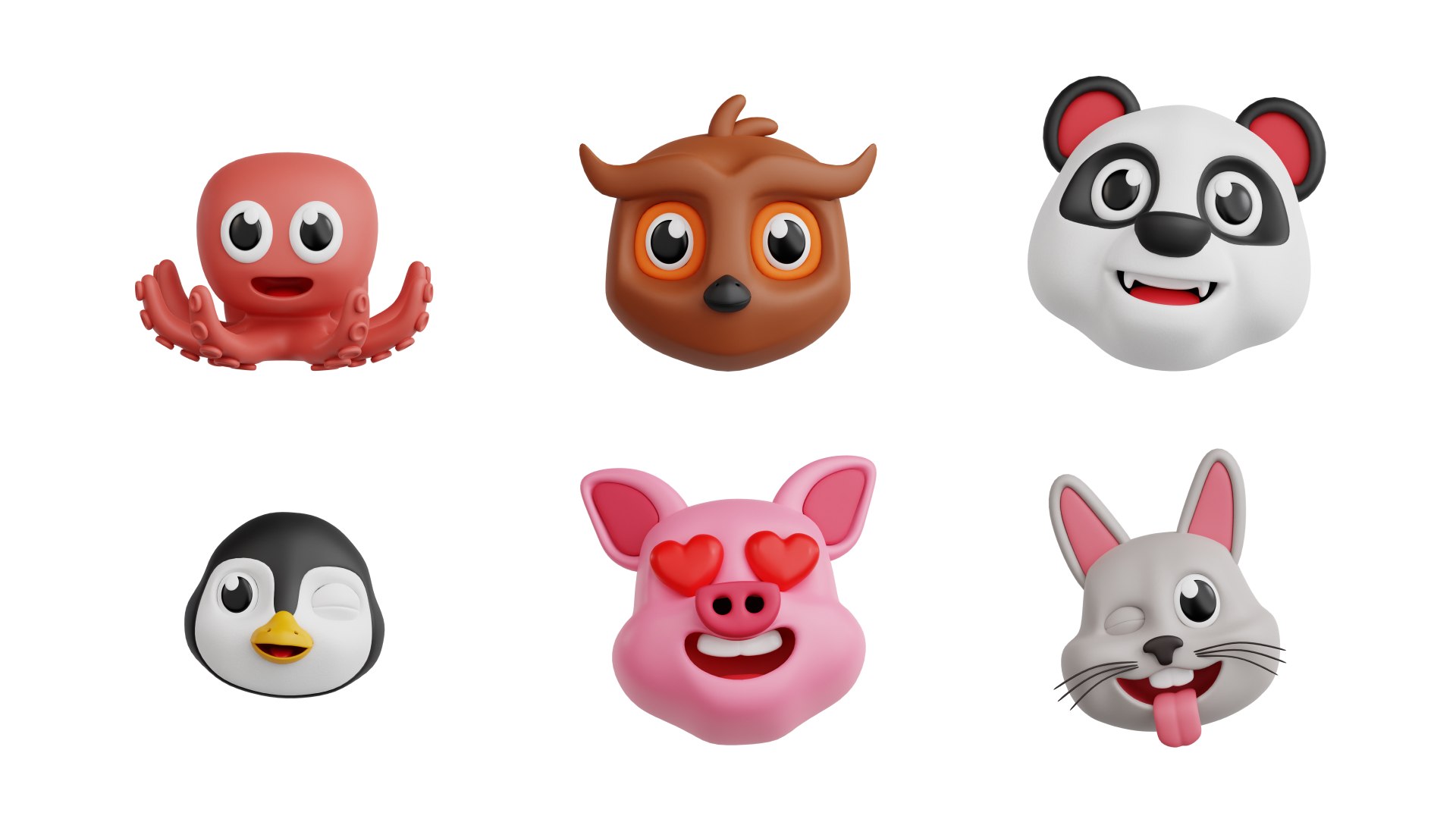 3D Model Animoji 3D Icon Set - TurboSquid 2164816