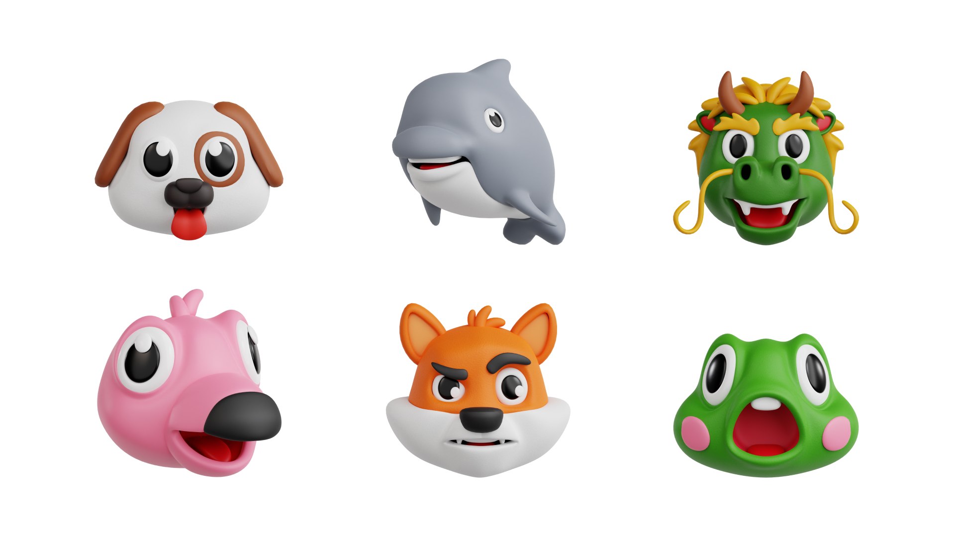 3d Model Animoji 3d Icon Set Turbosquid 2164816
