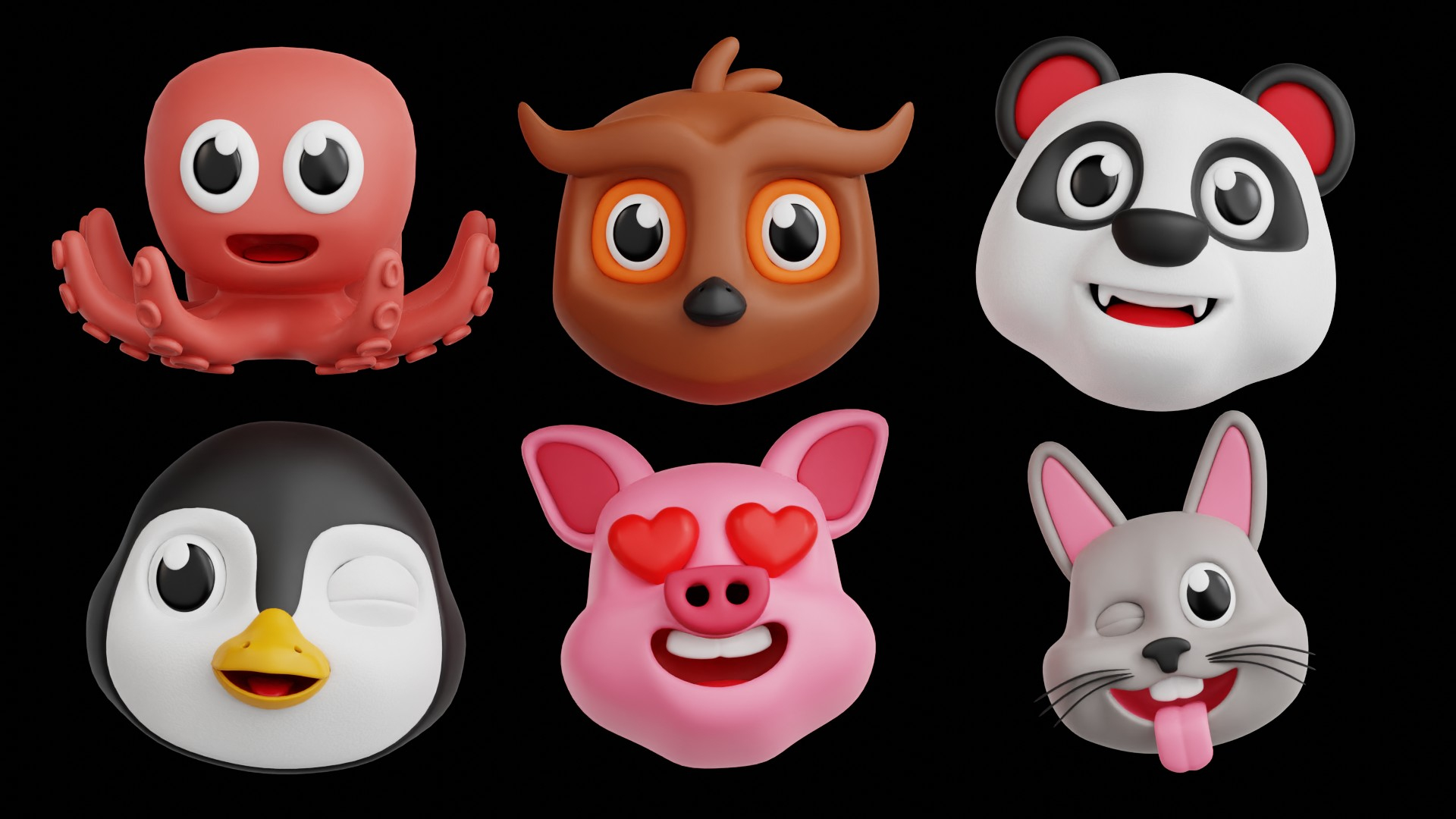 3D Model Animoji 3D Icon Set - TurboSquid 2164816
