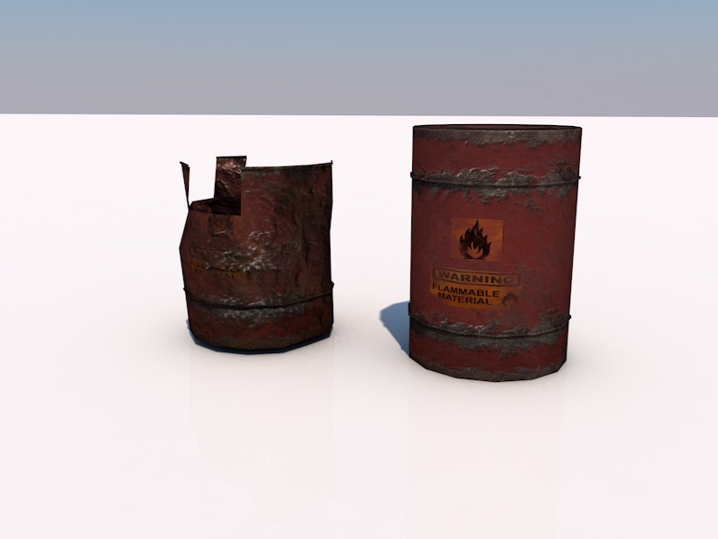 Free Explosive Barrel 3d Model