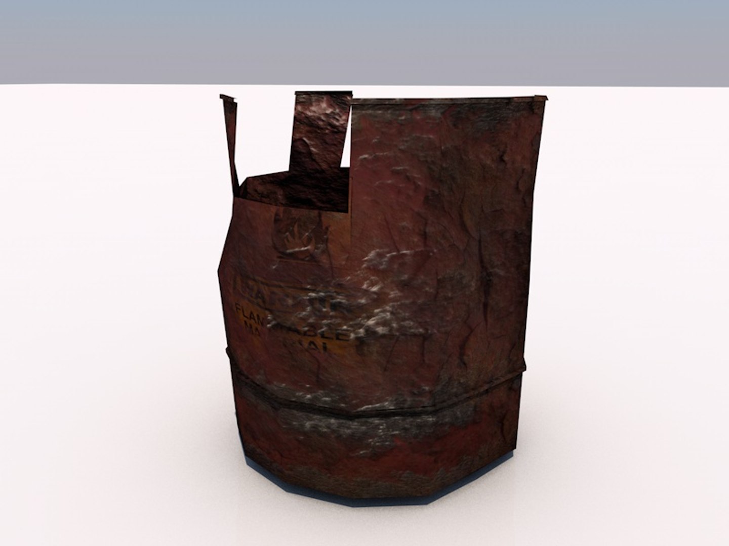 Free Explosive Barrel 3d Model