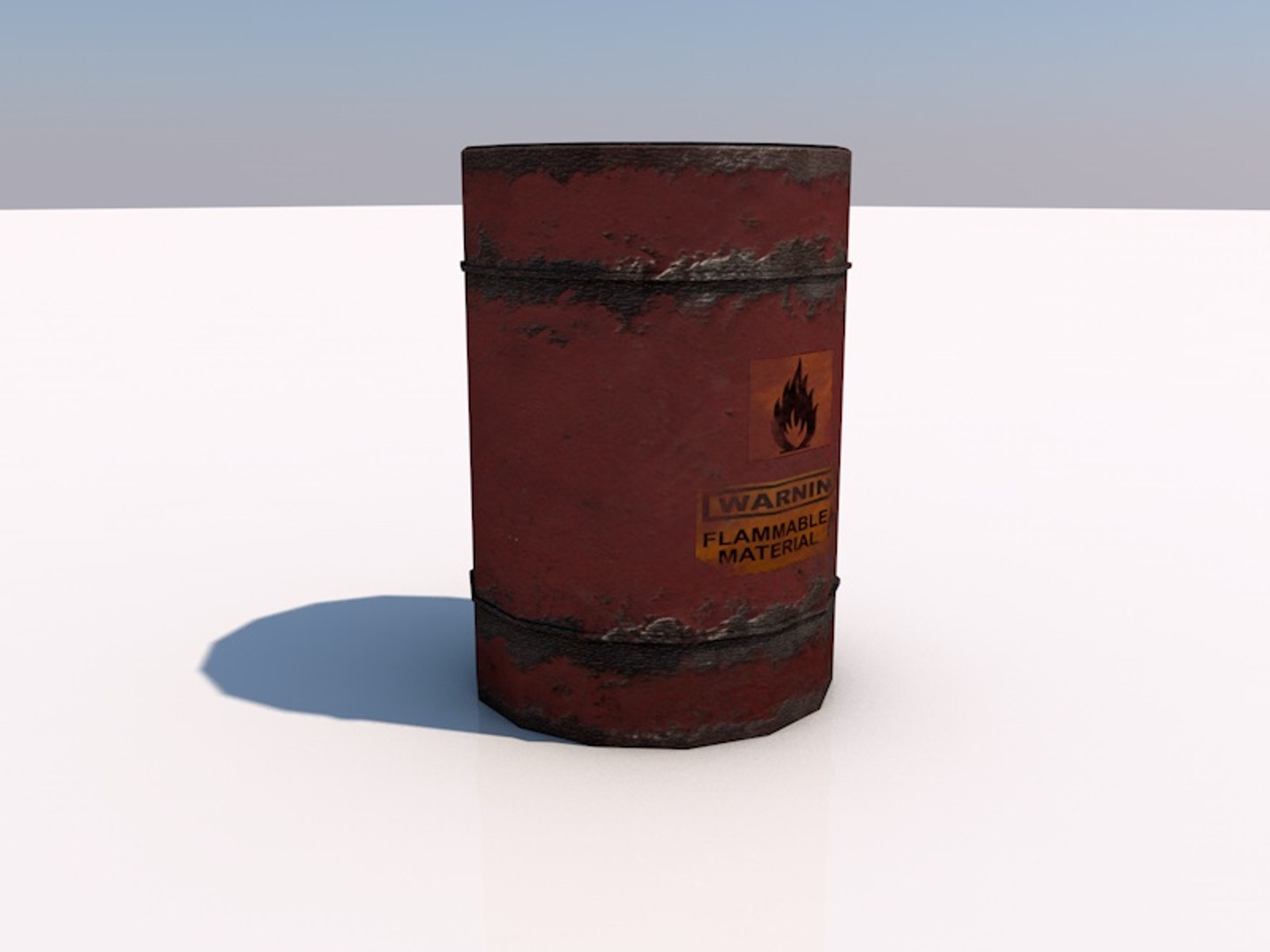 Free Explosive Barrel 3d Model