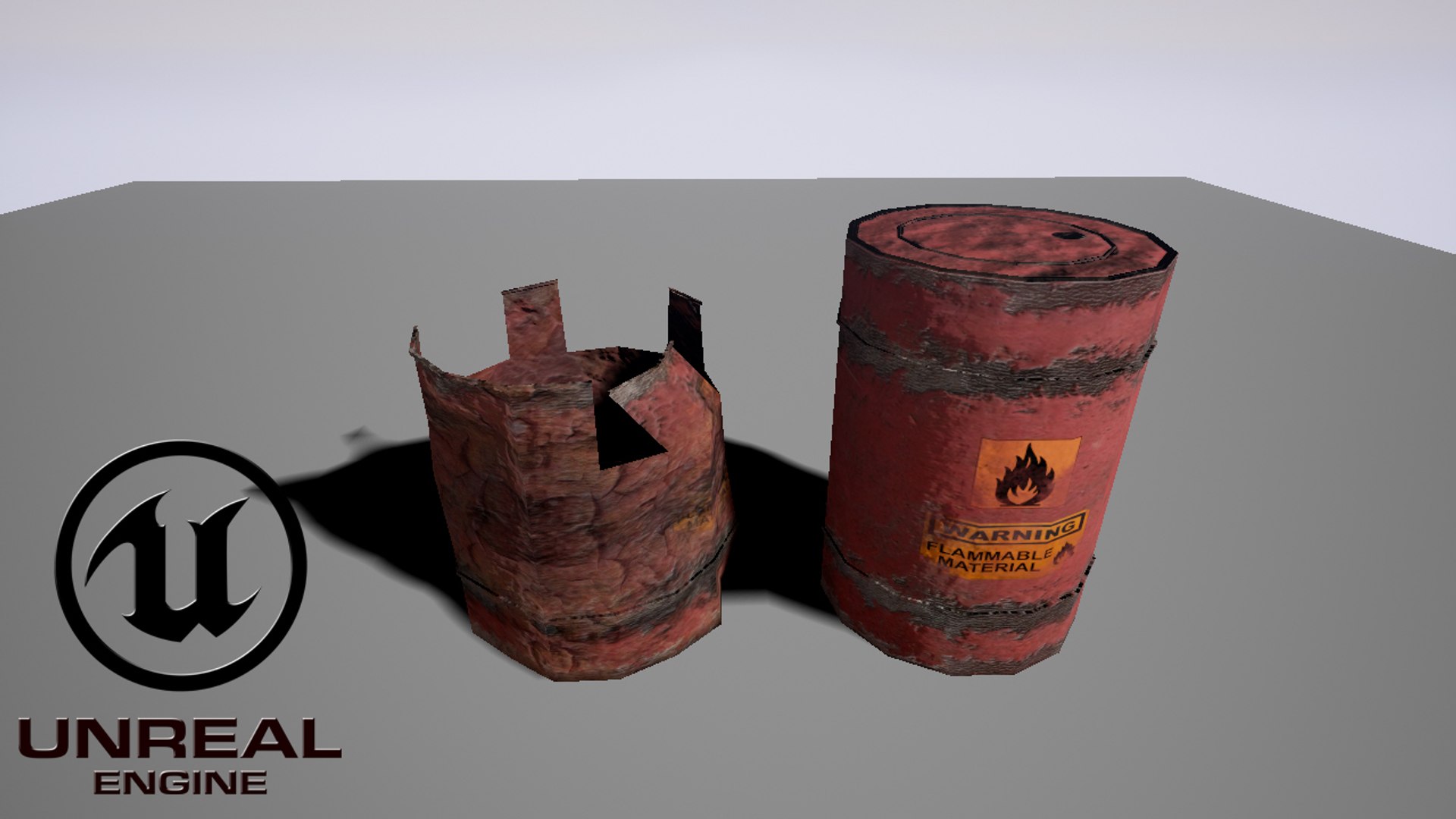 Free Explosive Barrel 3d Model