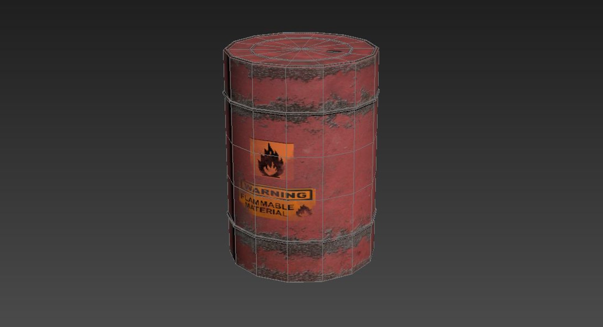 Free Explosive Barrel 3d Model