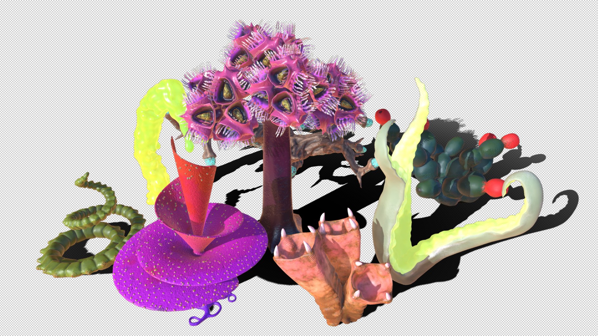 Alien plants vol 2 3D model - TurboSquid 1834984