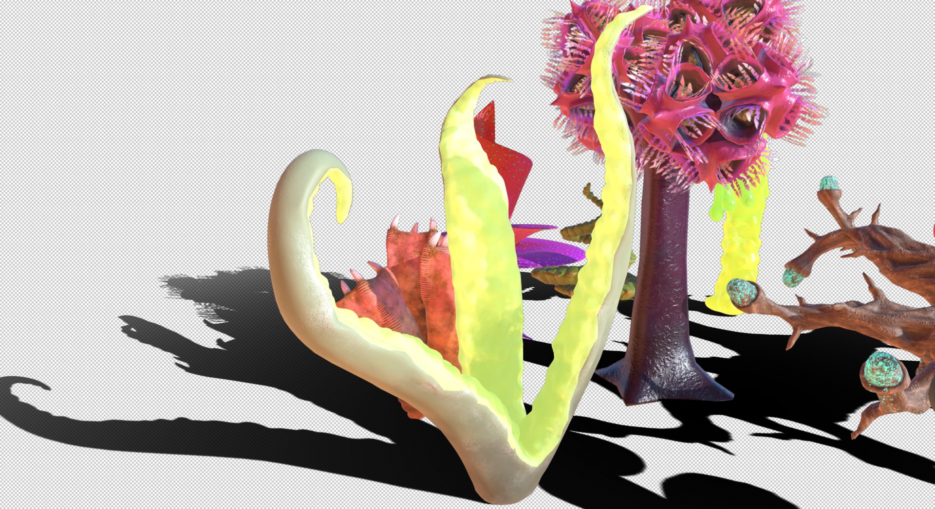 Alien plants vol 2 3D model - TurboSquid 1834984