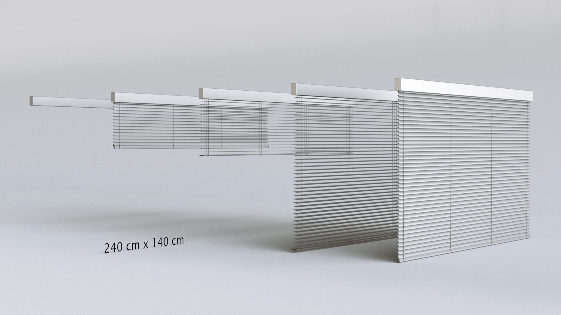 베네 시안 블라인드 레일 없음 240cm x 160cm 3D 모델 - TurboSquid 1584575