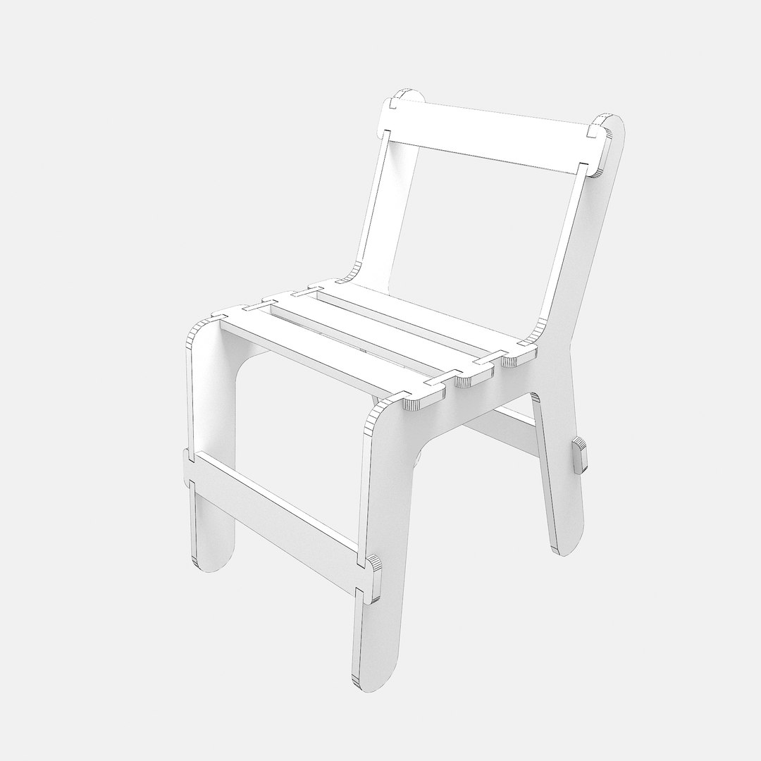 3D Chair Laser Cut Cnc - TurboSquid 1290722